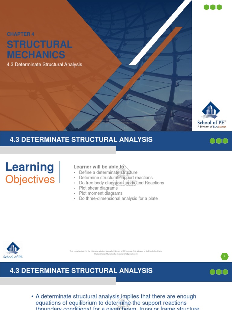 CHP 4 - 4.3 Determinate Structural Analysis | PDF | Structural Analysis | Truss