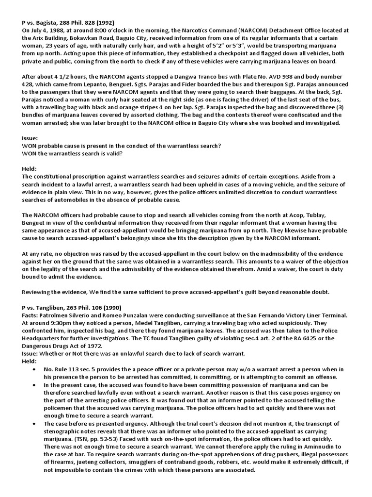 Chapter IV Consti Law II p2 | PDF | Search Warrant | Probable Cause