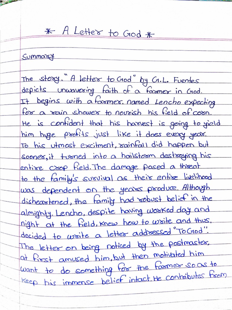 A Letter To God | PDF