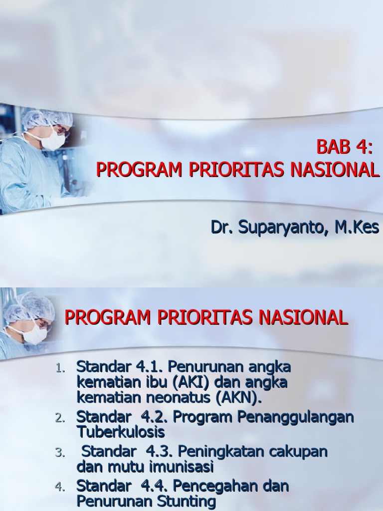 Program Prioritas Nasional Kesehatan | PDF