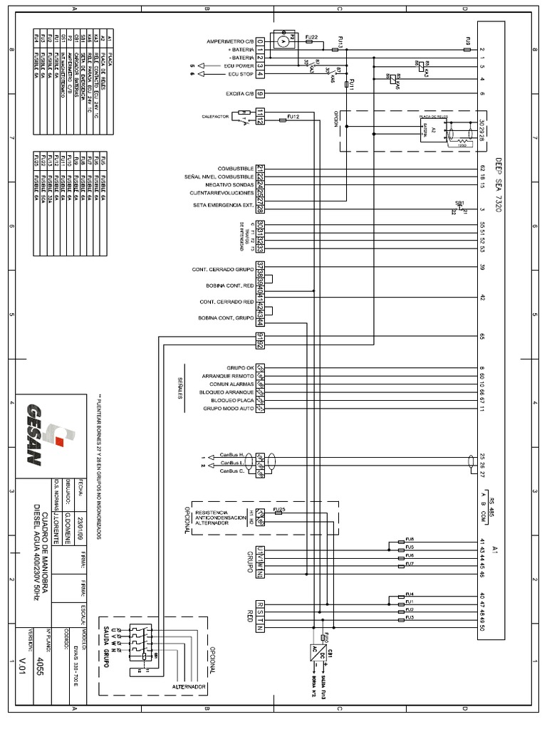 Esquema Con DSE7320. 4055 Model | PDF