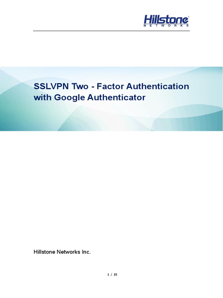SSLVPN Two Factor Authentication With Google Authenticator | Download Free PDF | Radius ...