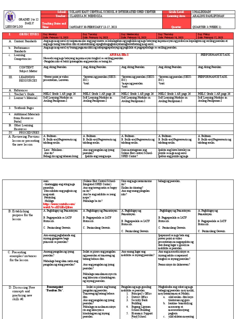 DLP Ap Quarter 3 Week 1 | PDF