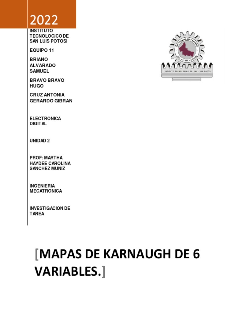 E11 U2 ED Mapas de Karnaugh de 6 Variables. | PDF