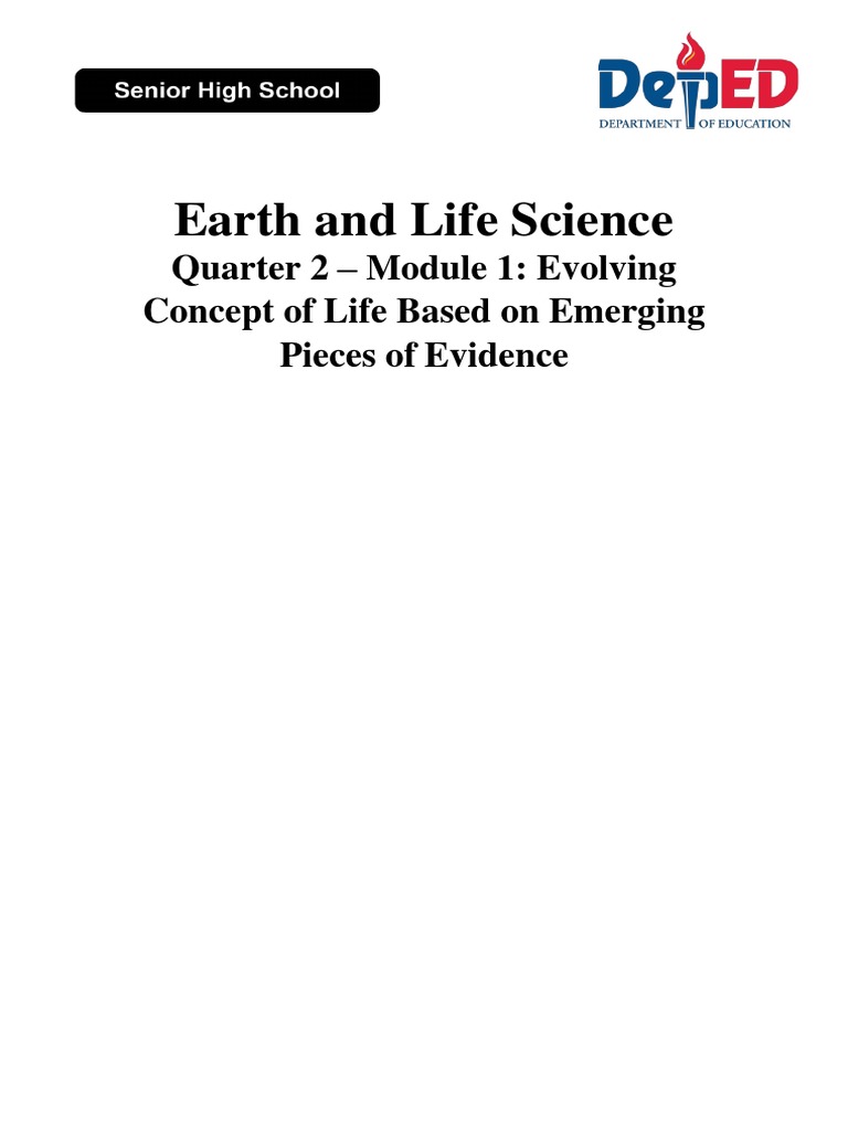 ELS Q2 M1 Evolving Concept of Life Based On Emerging Pieces of Evidence ...