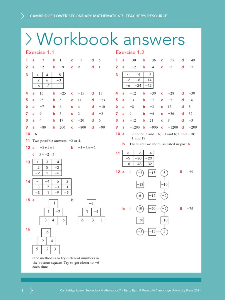 1416752cambridge Y7 WB MS | PDF