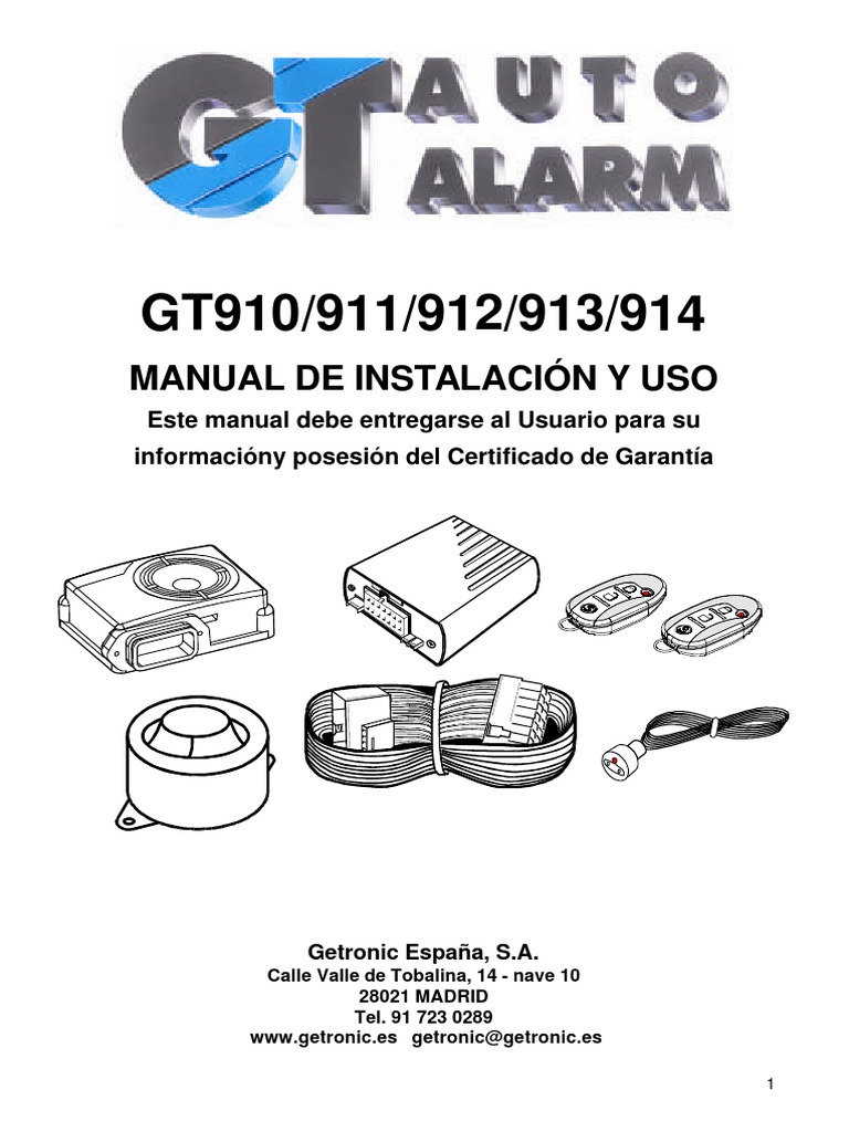 Manual de Instalación Alarma GT910-914 | PDF | Diodo emisor de luz | Radio