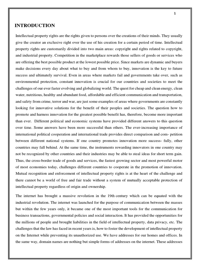 Ipr Assignment 02 | Download Free PDF | Trademark | Domain Name