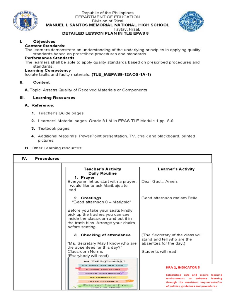Final Cot 1 | PDF | Learning | Teachers