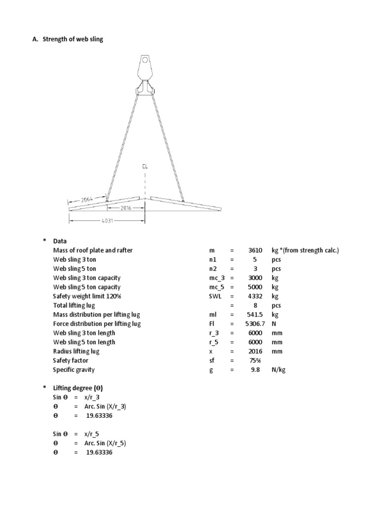 Crane Lifting Plan and Calculations | PDF | Metrology | Physical Quantities