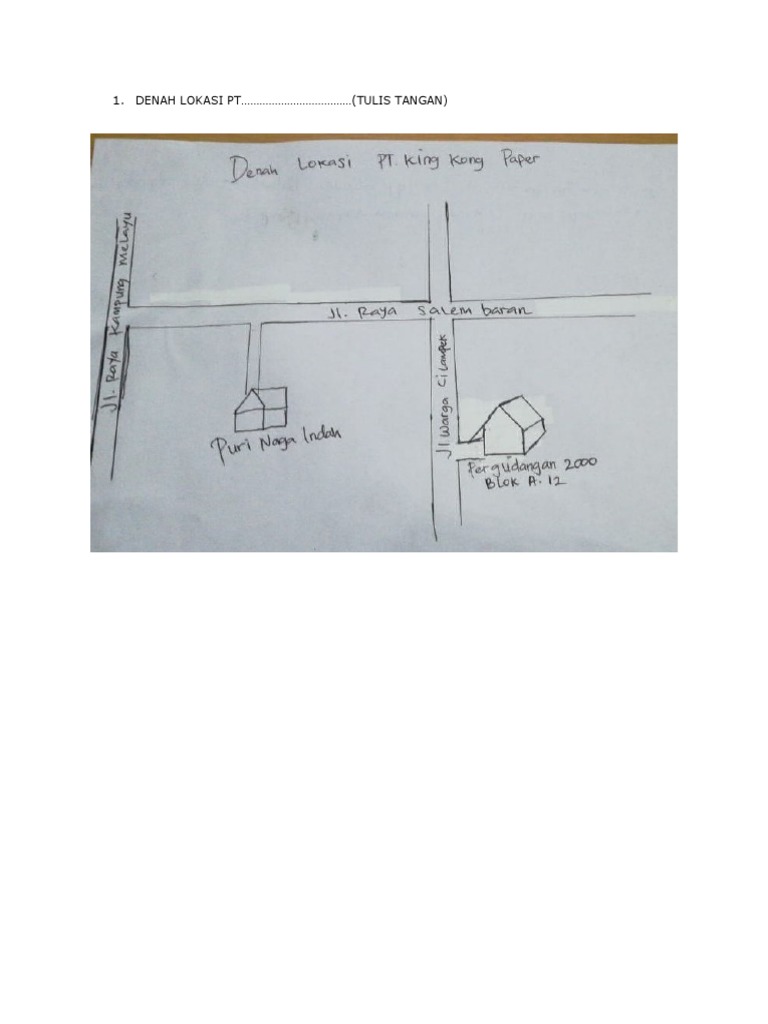 Denah Lokasi PT dan Google Map Pergudangan | PDF
