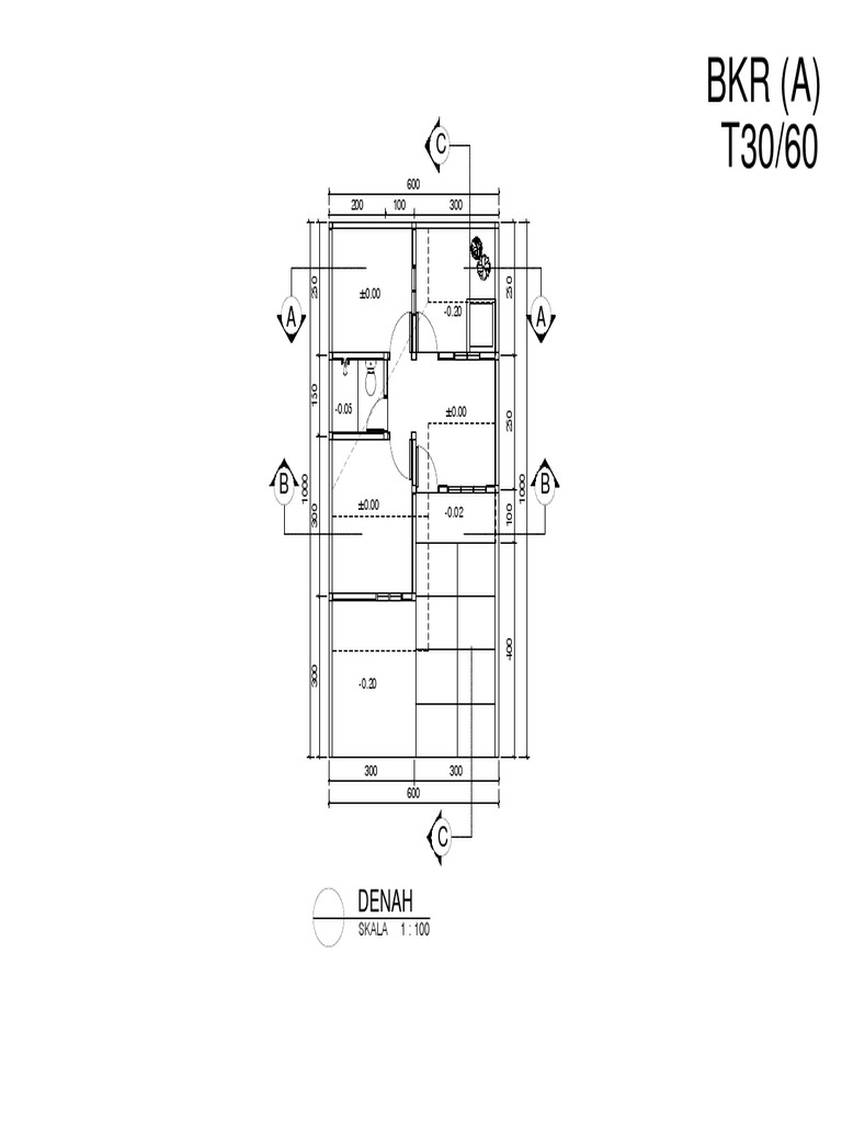 BKR Cluster A - Gambar Kerja - T30 | PDF
