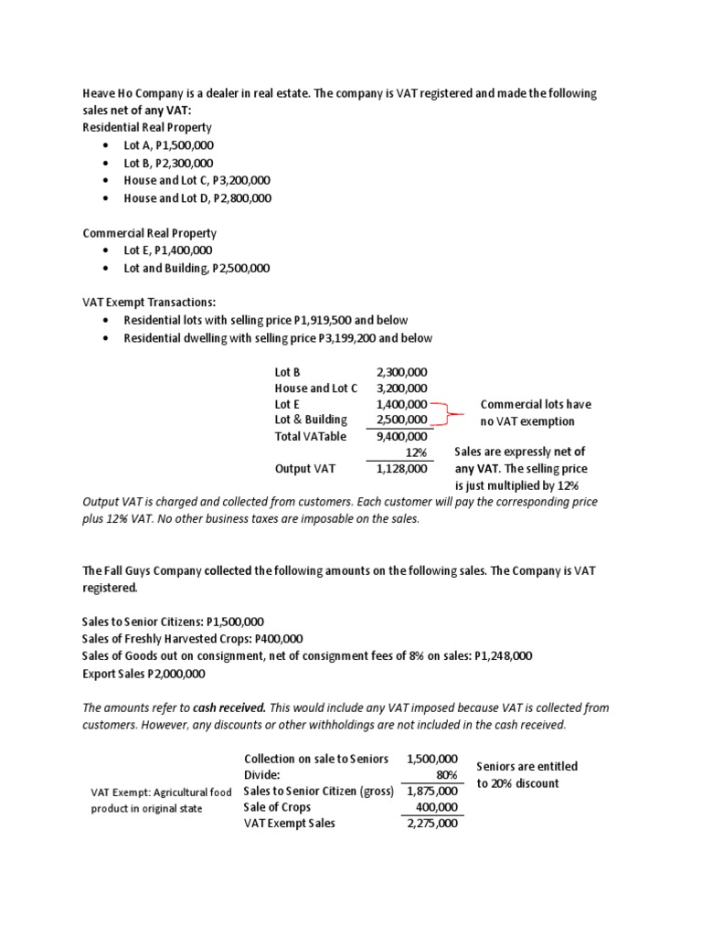 Business Tax - Output VAT Activity | PDF | Value Added Tax | Sales