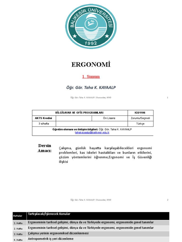 Sunumm-Ergonomi | PDF