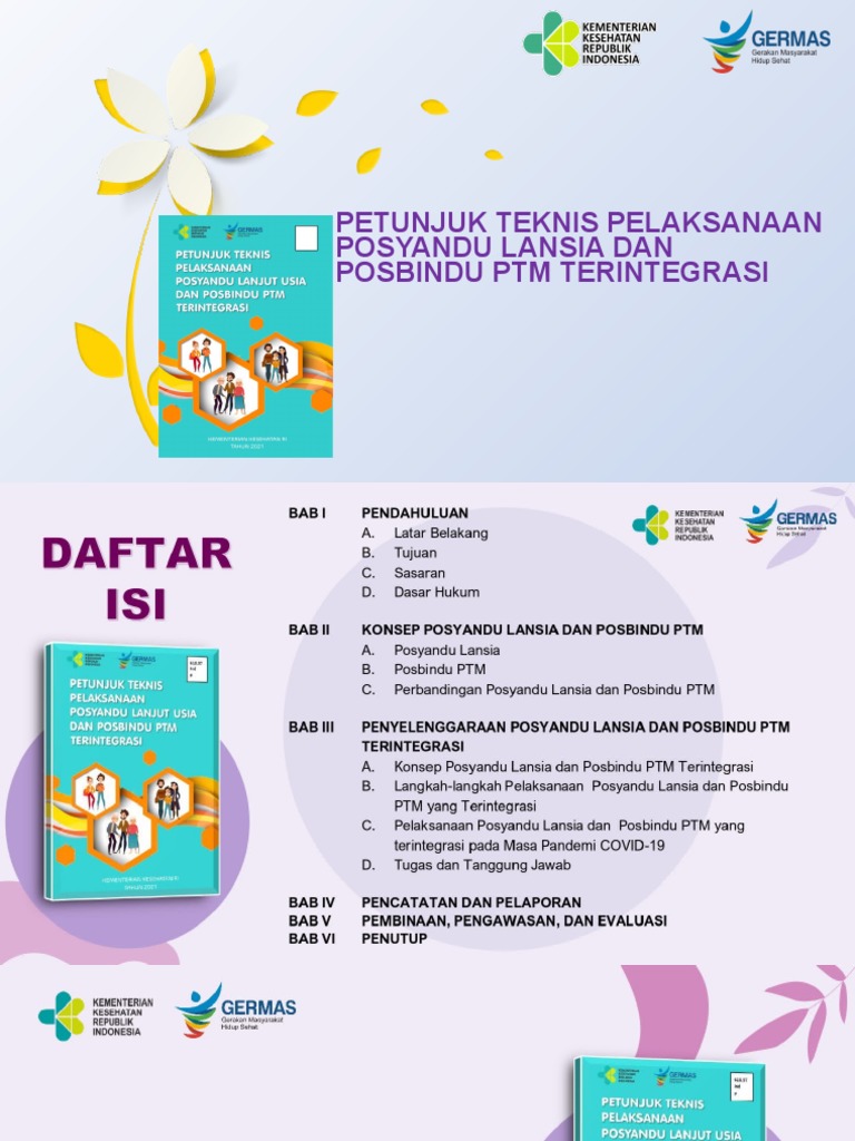 Juknis Integrasi Posyandu Lansia Dan Posbindu PTM PTK | PDF