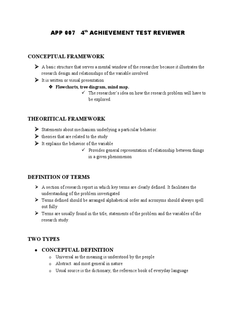 APP 007 4th ACHIEVEMENT TEST REVIEWER | PDF | Sampling (Statistics ...