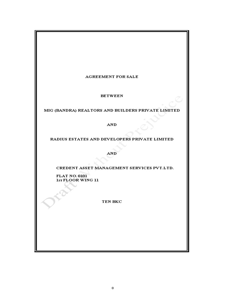 Agreement BKC Credent With Radius | PDF | Bankruptcy | Mortgage Law