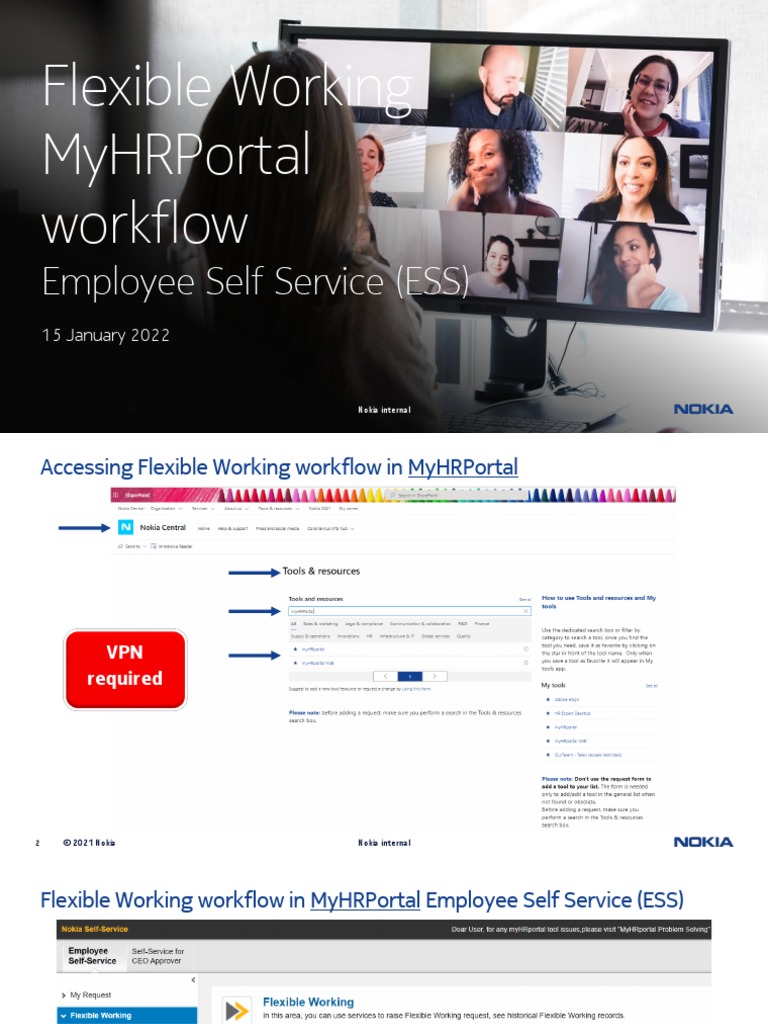 MyHRPortal ESS Flexible Working Workflow | PDF | Computer Science ...