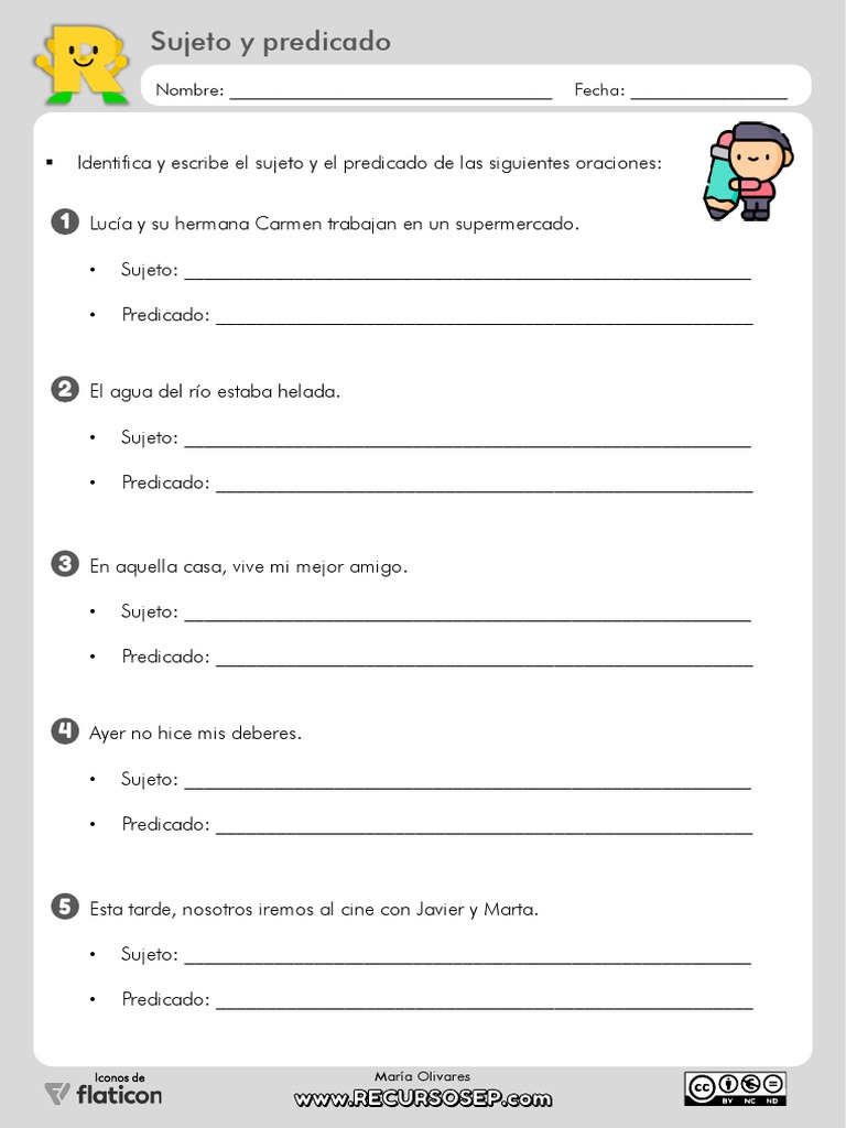 Sujeto y Predicado | PDF | Asunto (gramática) | Sintaxis