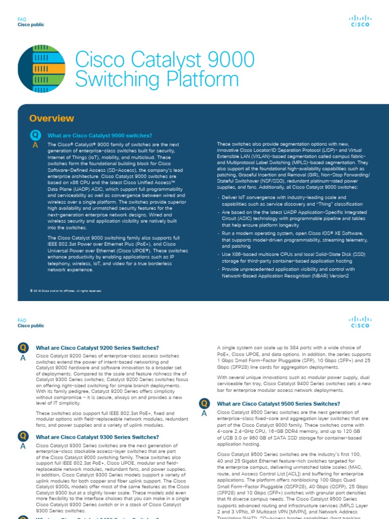 NB 09 Cat 9k Faq Cte en | PDF | Network Switch | Computer Network