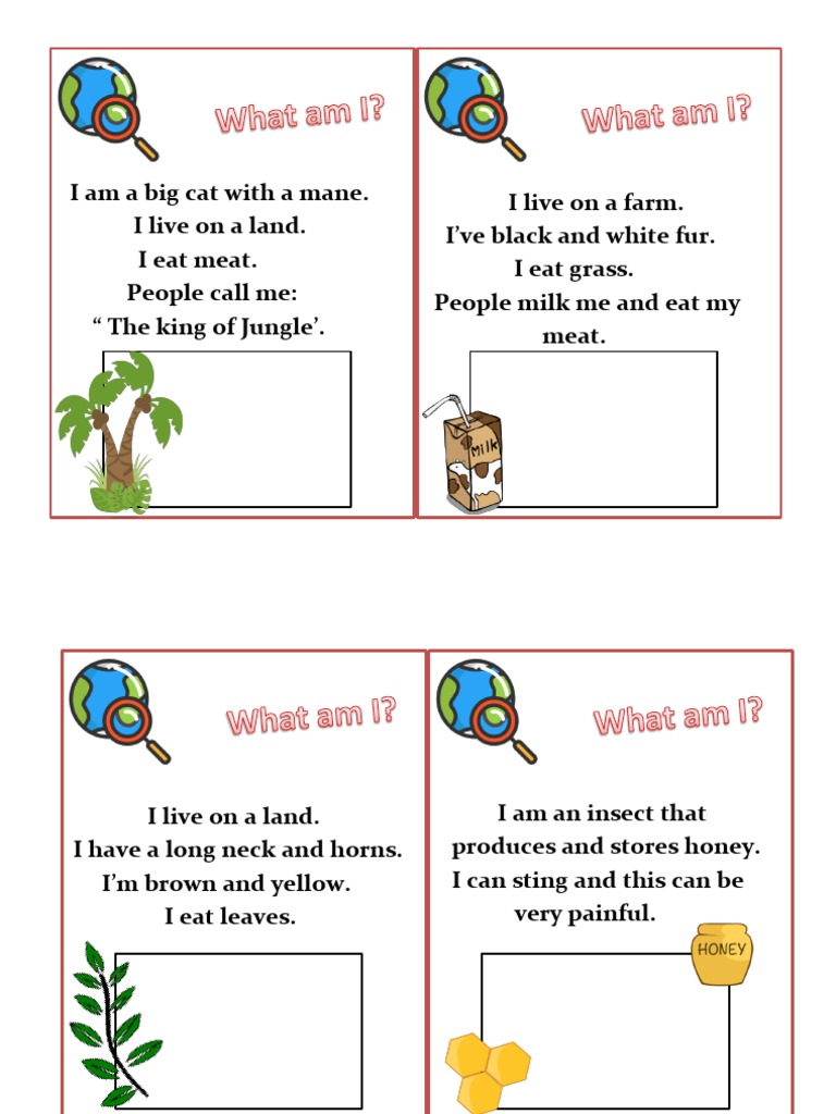 What Am I - Animals | PDF | Organisms