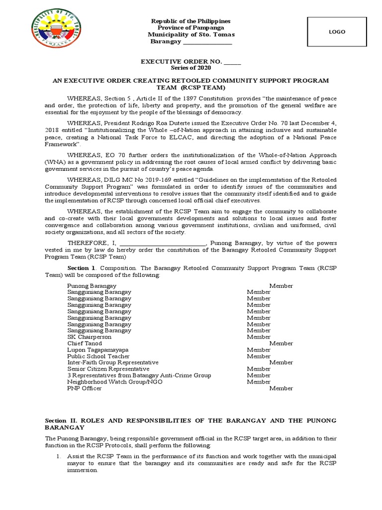 BRGY. RCSP Reso | PDF | Political Science | Government