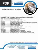 Honda Automotive Testing Standards | PDF | Technology & Engineering
