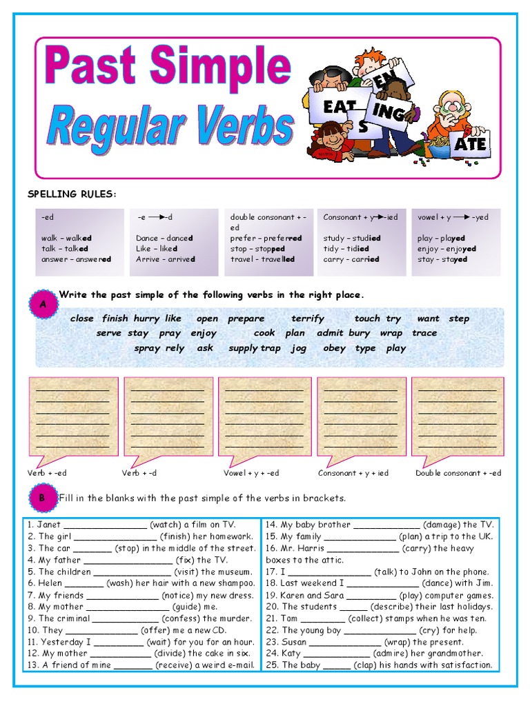 Past Simple of Regular Verbs | PDF | Linguistics