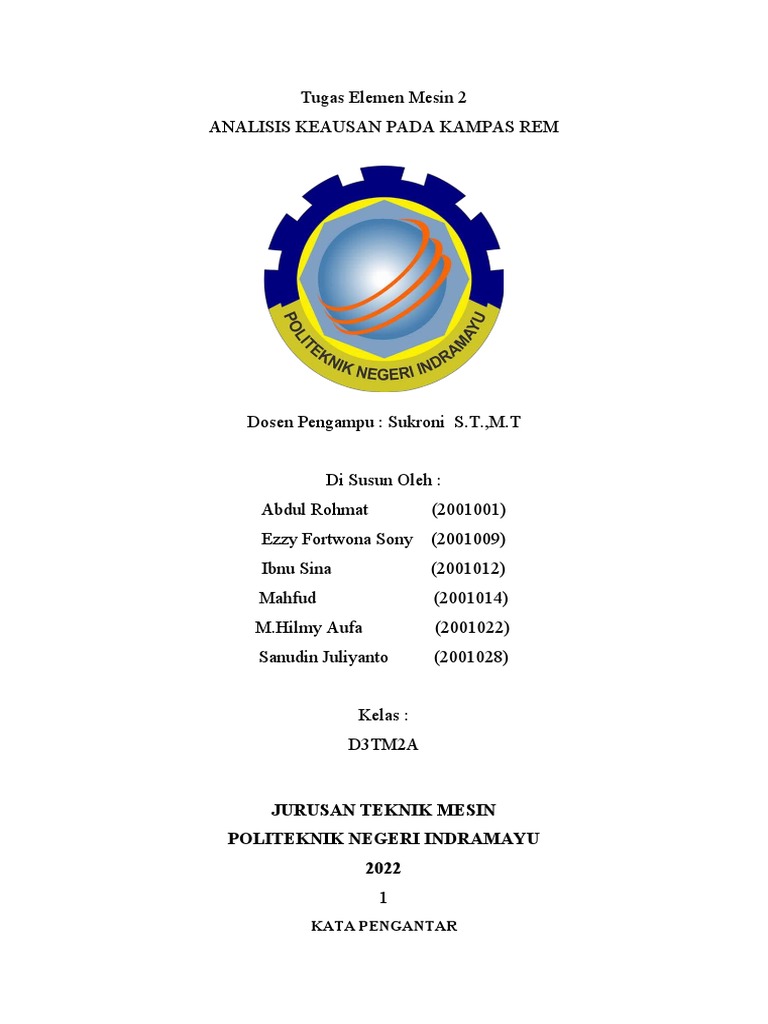 Analisis Keausan Kampas Rem Otomotif | PDF