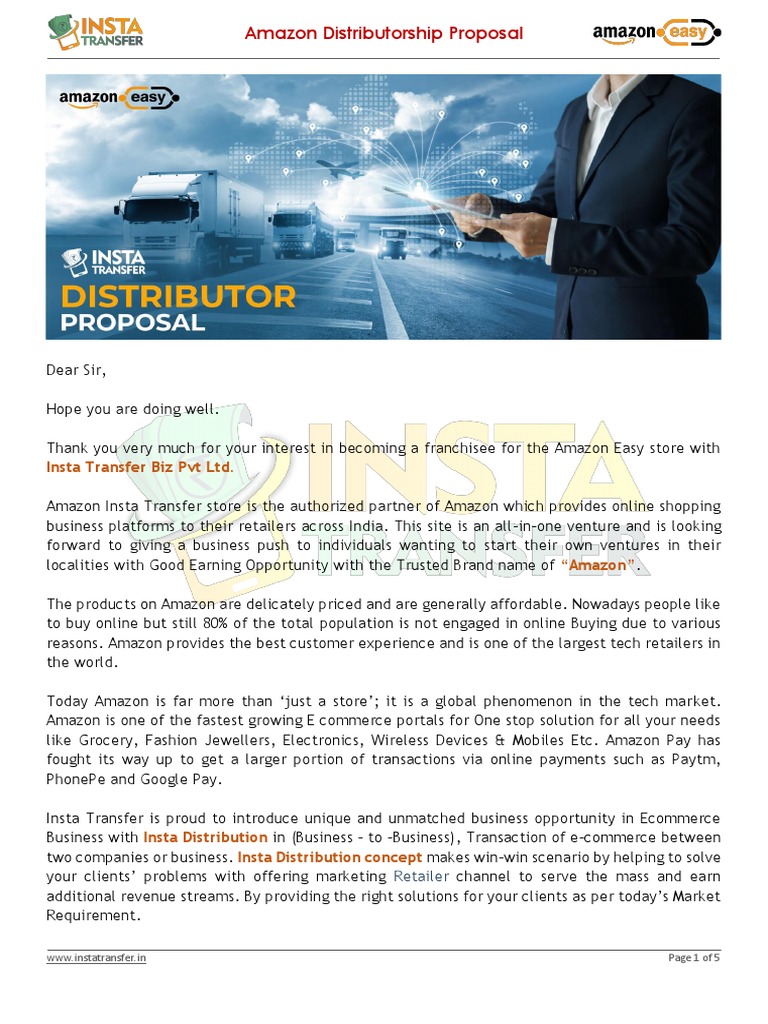 Comprehensive Proposal Outlining the Benefits and Commercial Terms of ...