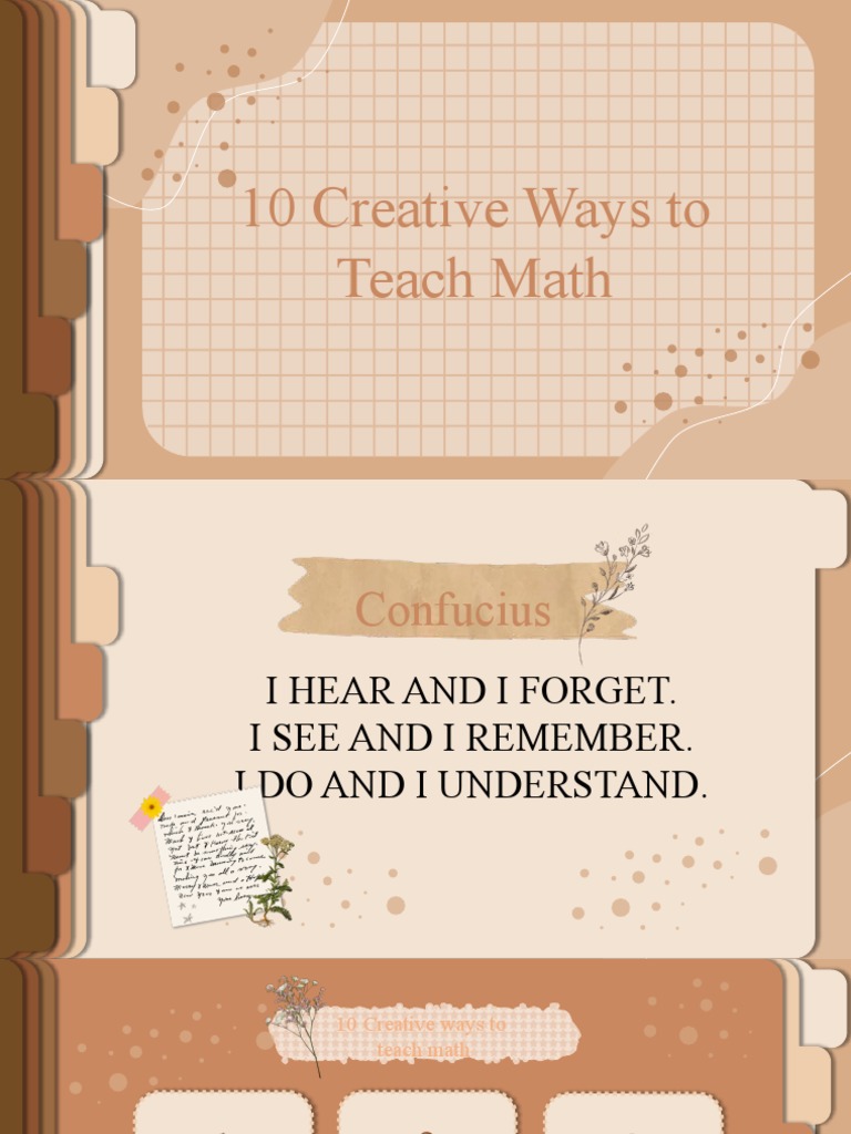 Creative Ways To Teach Math Implications Of Teaching Mathematics Pdf Mathematics Cognition