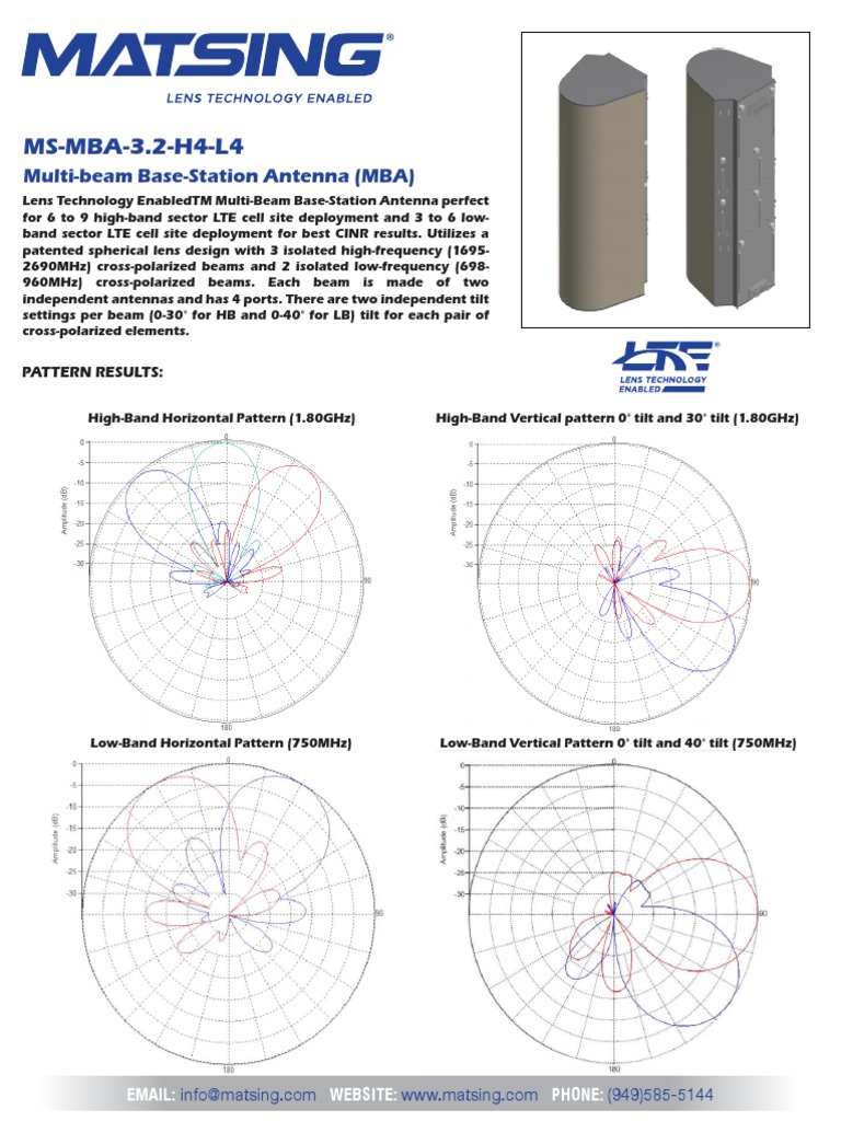 MS MBA 3.2 H4 L4 - Datasheet - V01222023 | PDF | Antenna (Radio) | Telecommunications