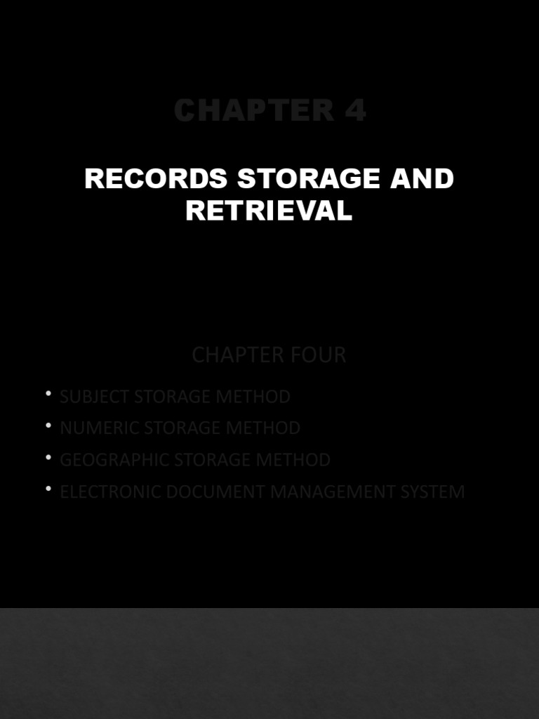 Chapter 4 2022 | PDF | Records Management | Geographic Information System