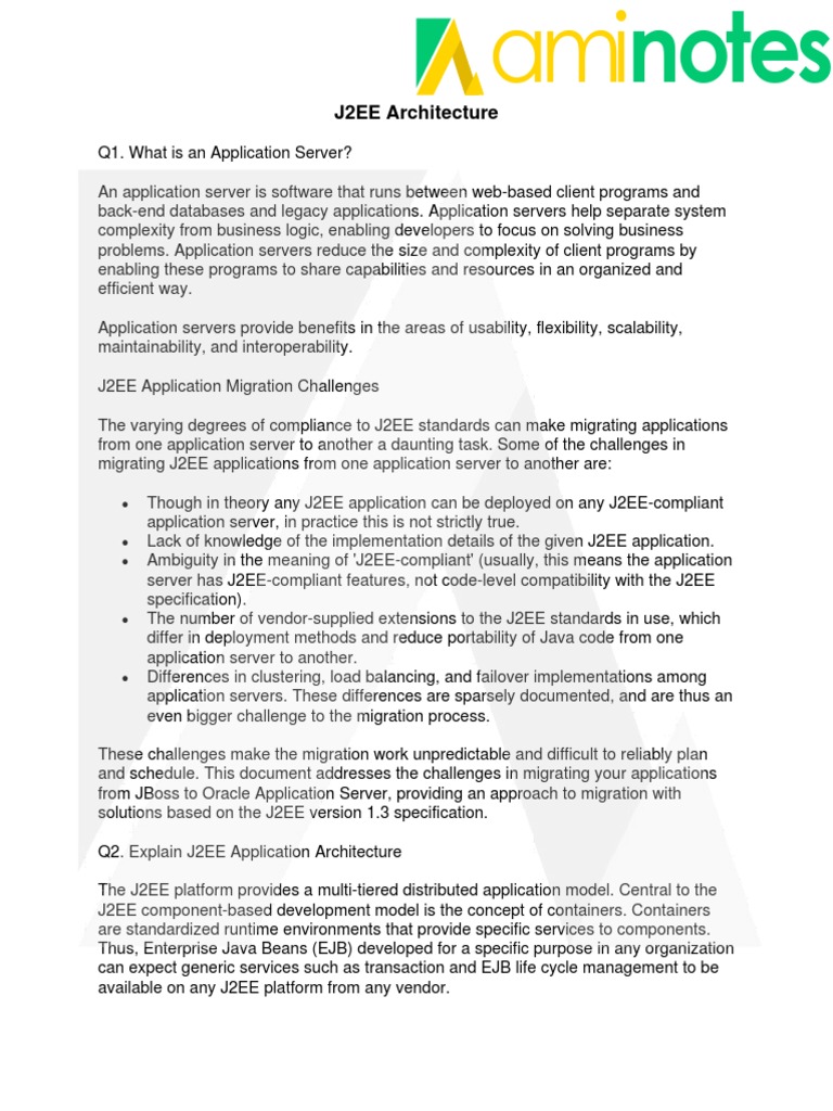 J2EE Architecture Migration Issues | PDF | Databases | Java (Programming Language)