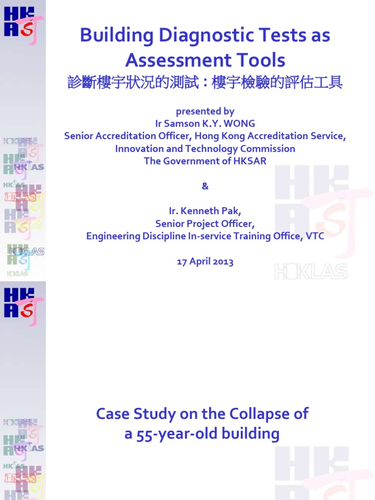 Building Diagnostic Tests Assesst Tool LR | PDF | Concrete | Materials