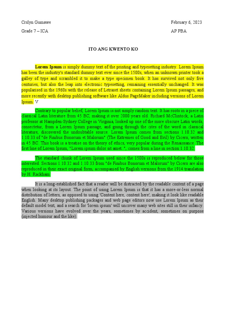 AP Pba Sample Format | Download Free PDF | Tullii | Graphic Design