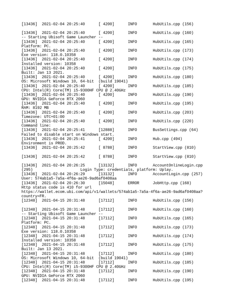 Launcher Log | PDF | Graphics Processing Unit | Hypertext Transfer Protocol
