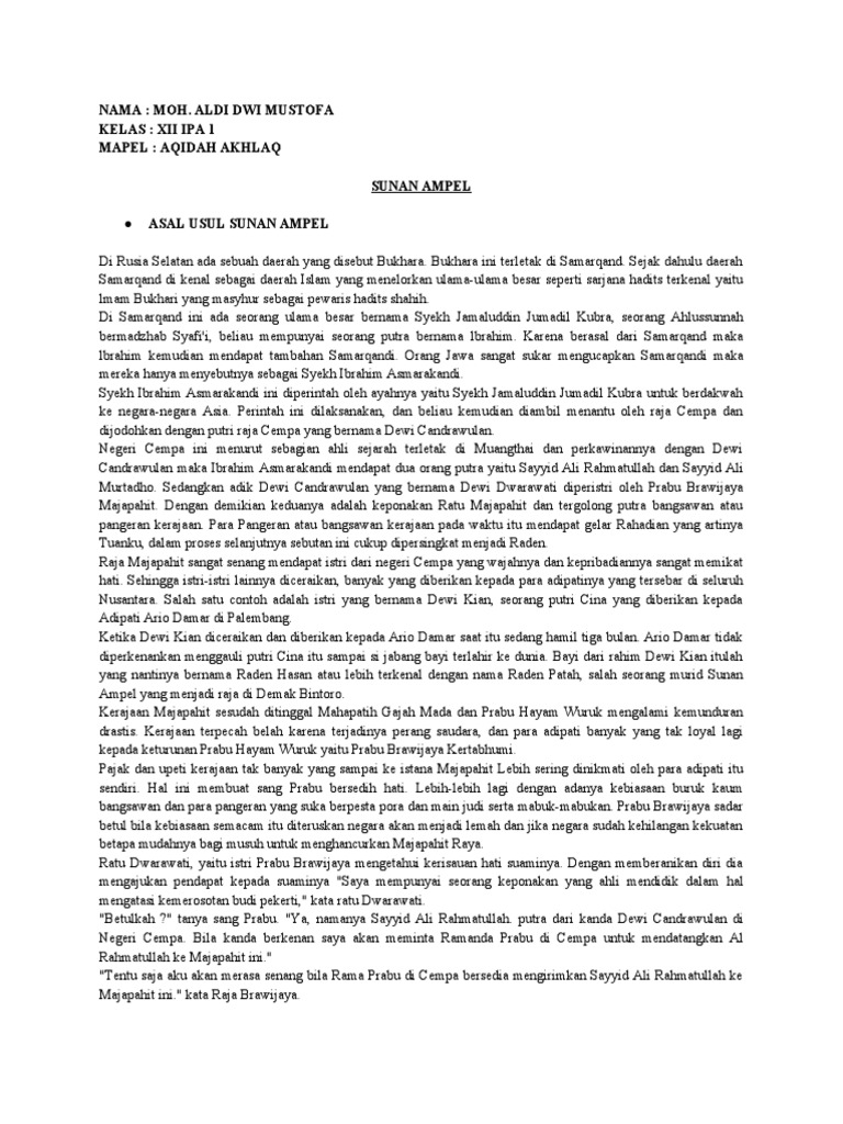 Sunan Ampel | PDF | Perjalanan | Sejarah