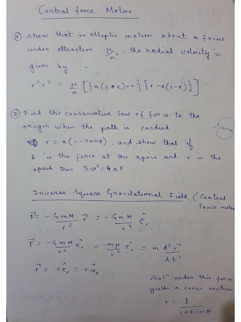 Space Dynamics - Midsem Notes - 6th Sem | PDF Space Dynamics - Midsem Notes - 6th Sem | PDF