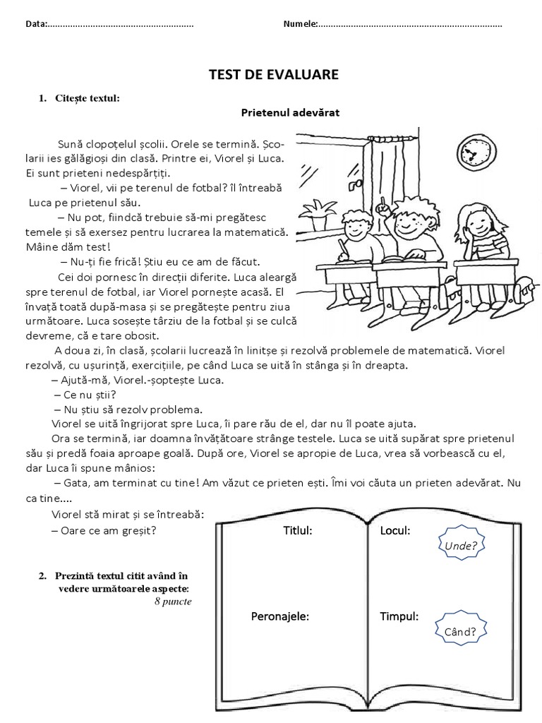 Evaluare Cum Ne Comportam 3.o | PDF