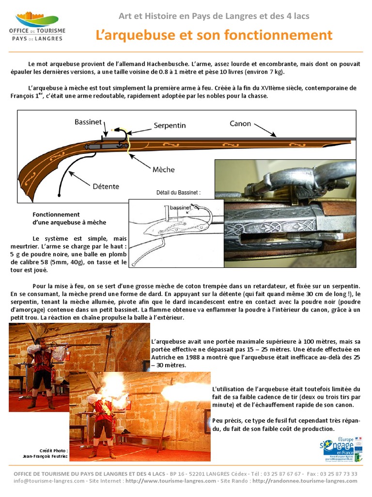 Fonctionnement de l'arquebuse à mèche | PDF | Dangers | Armes à feu