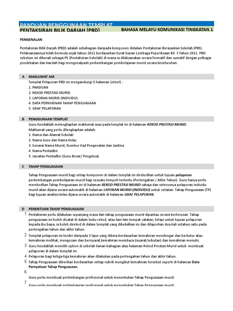 KSSMPK BMK Tingkatan 1 (Final) | PDF