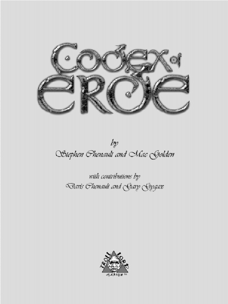 d20 Troll Lord Games Codex of Erde | PDF | Fortification | Dwarf ...