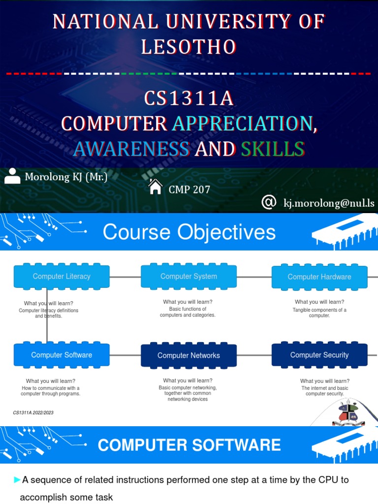 CS1311A Lecture 4 - Computer Software | PDF | Operating System | Computer File