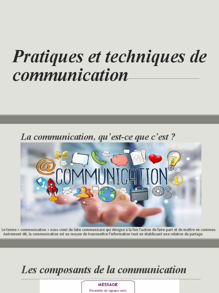 Pratiques Et Techniques de Communication | PDF | Sciences et mathématiques