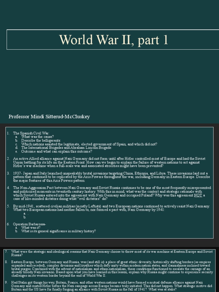 World History WWII Part 1 | Download Free PDF | World War II | Nazi Germany