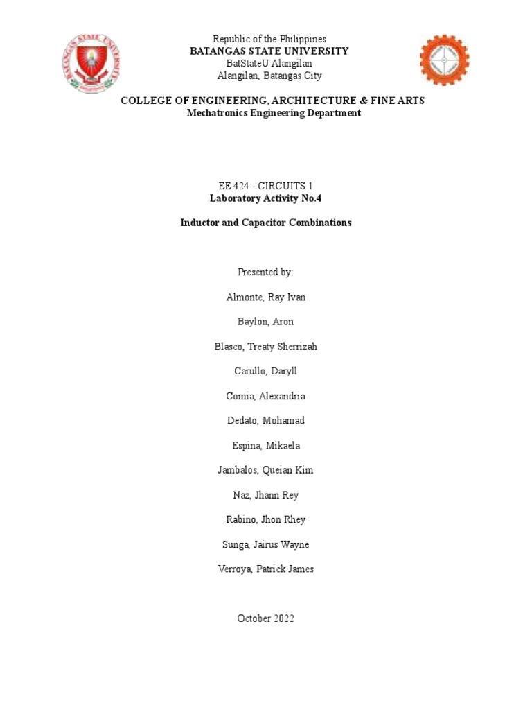 Ee 424 Circuits 1 Lab 4 | PDF | Electrical Network | Electronic Engineering