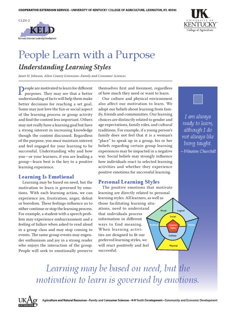 CLD 12 | PDF | Learning | Learning Styles