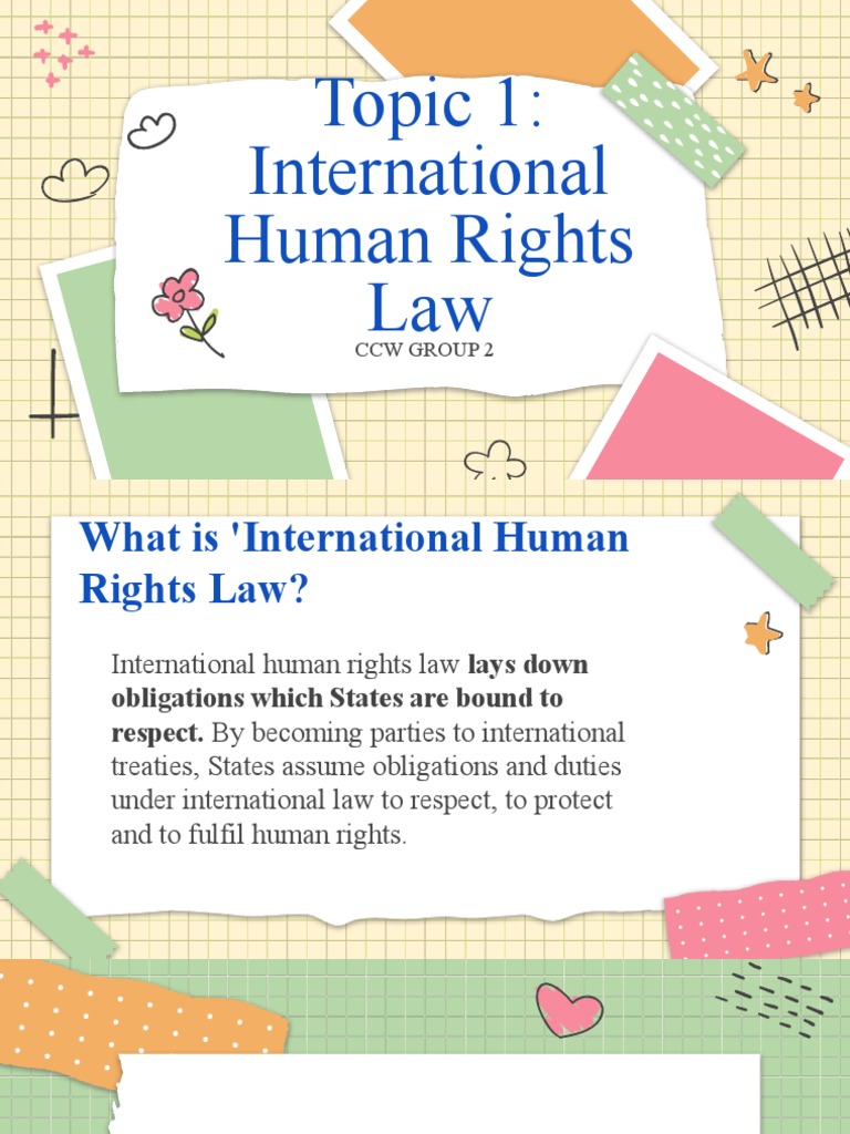 Topic 1 - International Human Rights Law | PDF | Human Rights | Rights