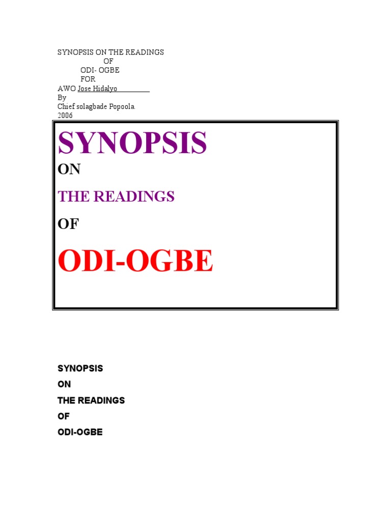 Odi Ogbe-1 | PDF | Religion & Spirituality
